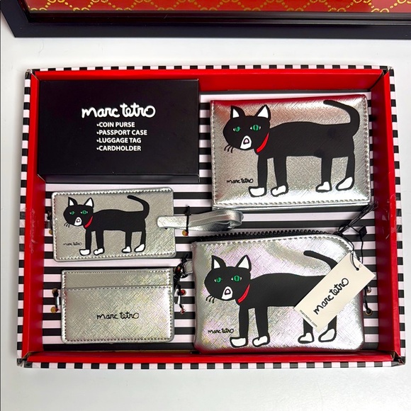 Marc Tetro | Bags | Marc Tetro Cat Travel Gift Set 4 Items Nwt | Poshmark